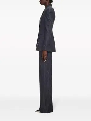 Off-White Pinstriped Blazer - Gray
