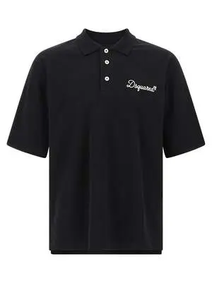 Dsquared2 Signature' Polo Shirt - Black