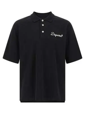 Dsquared2 Signature' Polo Shirt - Black