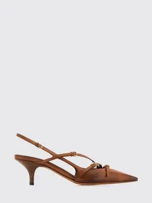 Miu Miu Leather Slingbacks - Brown