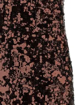 GANNI Velvet Sequins Straight Midi Dress