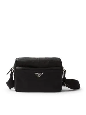 Prada Shoulder Bag In Re-nylon And Saffiano - Black