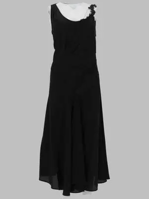 Victoria Beckham Abito Con Inserti In Pizzo - Black