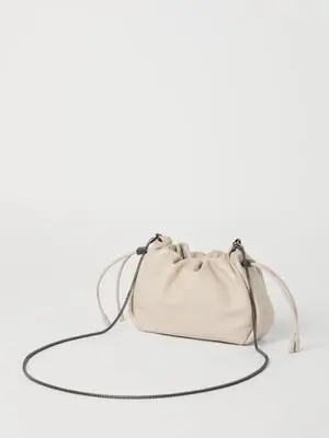 Brunello Cucinelli Mellow Mini Leather Bucket Bag - Multicolor