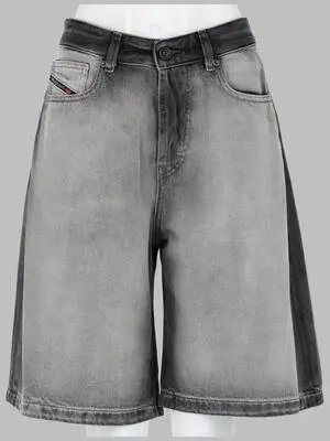 DIESEL® Denim Skeleton Shorts - Gray