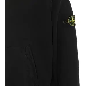 Stone Island Logo Hoodie - Black