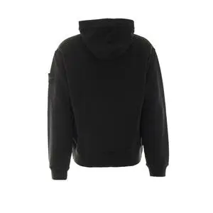 Stone Island Logo Hoodie - Black