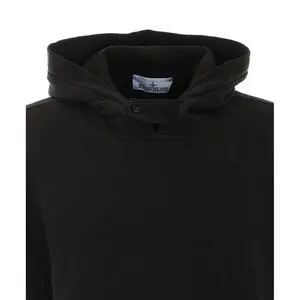 Stone Island Logo Hoodie - Black