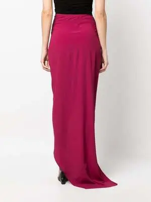 Rick Owens Silk Jersey Long Skirt