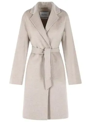 MAX MARA Max Mara 'Aceri' Sand Cachemire Wrap Coat Women