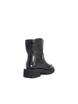 GANNI Synthetic Lug Sole Boots - Black