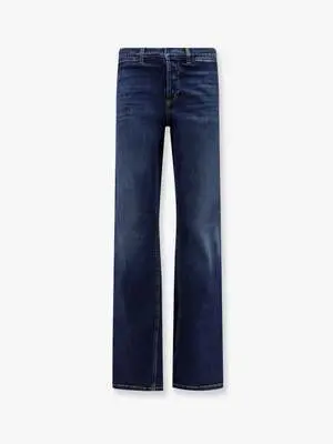 Gucci Denim Jeans With Nastro Web Profiles - Blue