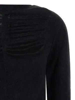 Rick Owens Wool Blend Cut-out Top