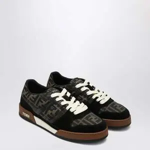 Fendi Match Sneaker In /tabacco Ff Jacquard