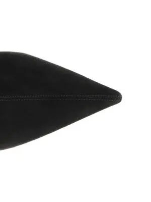 TOTEME Suede Heeled Boots - Black