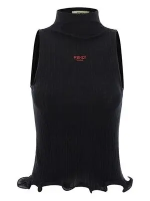 Fendi FENDI Logo Cotton Tank Top Multicolor