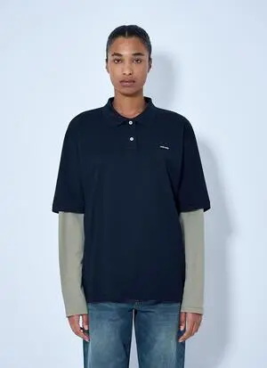 Miu Miu Cotton Polo Shirt - Blue
