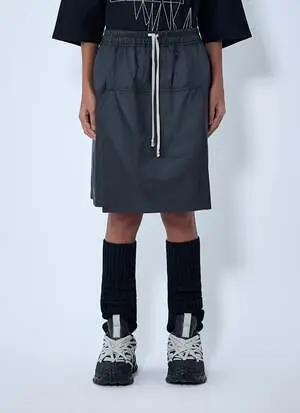 Moncler Rick Owens Drawstring Midi Kilt Shorts - Black