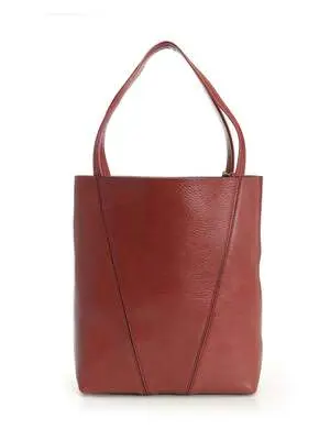 Chloé Spin Large Hammered Leather Tote Bag - Brown