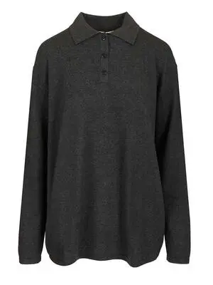 LISA YANG Caisa Cotton And Cashmere Polo Sweater - Blue