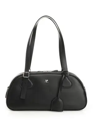 COURREGES Medium Friday Leather Bag - Black