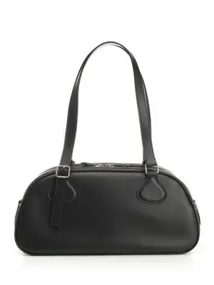 COURREGES Medium Friday Leather Bag - Black