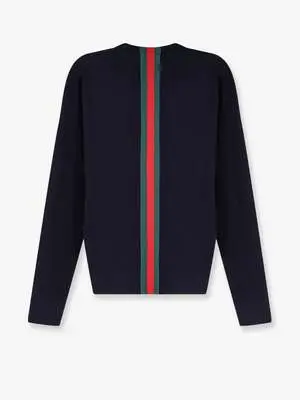 Gucci Cotton Sweater With Nastro Web Inlay