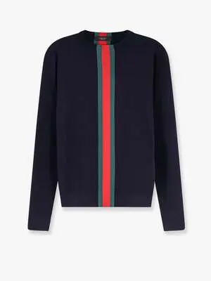 Gucci Cotton Sweater With Nastro Web Inlay - Multicolor