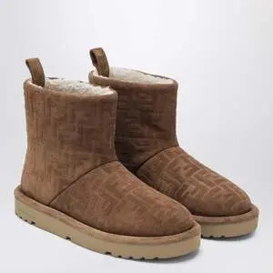 Fendi Suede Ankle Boots - Brown