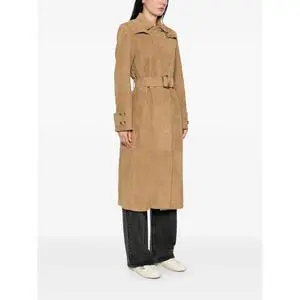 GOLDEN GOOSE Neutrals Coats Leather Coats