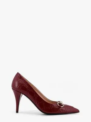 Gucci Rosso Ancora Gg Leather Decollete