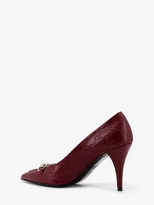 Gucci Rosso Ancora Gg Leather Decollete