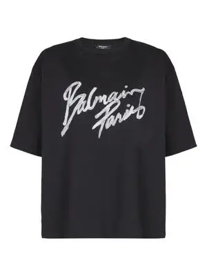 Balmain Logo Cotton T-shirt - Multicolor