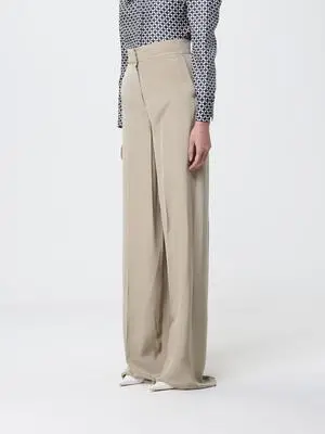 Max Mara Solid Wide Leg Trousers - Cream