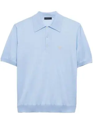 Prada Logo Wool Polo Shirt - Multicolor