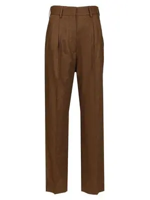 BLAZÉ MILANO Renard Fox Silk Trousers - Brown