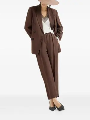 Brunello Cucinelli Linen Blend Trousers - Multicolor