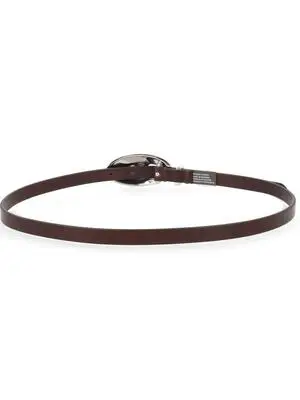 DIESEL® B-rop Leather Belt With Logo - Brown