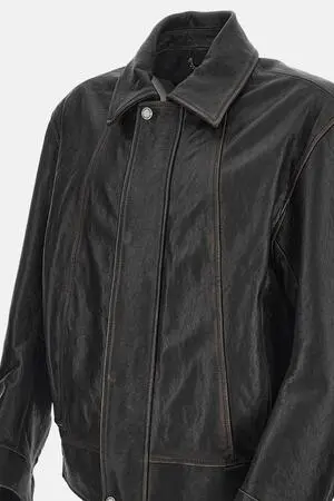 GOLDEN GOOSE Nappa Leather Bomber Jacket - Multicolor