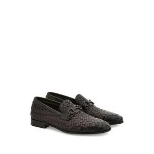 FERRAGAMO Woven Leather Loafers