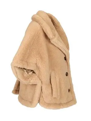 Max Mara Corvino Cape In Alpaca And Cashmere - Cream