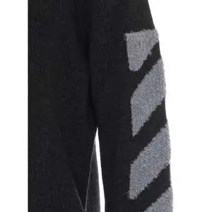 Off-White Diagonal Fuzzy Sweater