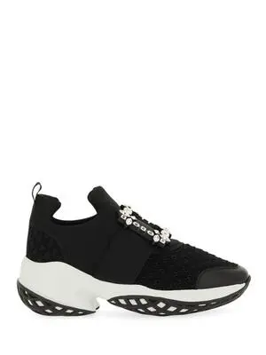 ROGER VIVIER Viv' Run Fabric Sneaker - Black