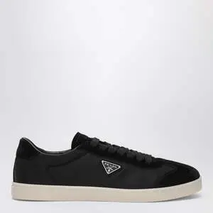 Prada Fabric And Suede Sneakers - Black