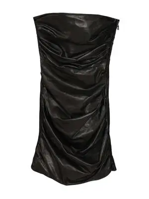 Amiri Leather Mini Dress - Black