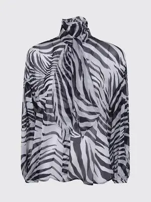 Max Mara Silk Blend Animal Print Shirt