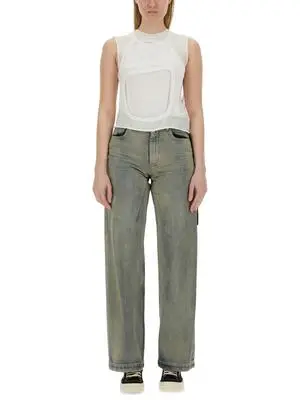Rick Owens Top Cut Out - White