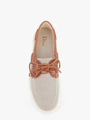 Dior Chester Dioriviera Canvas And Leather Loafers - Brown