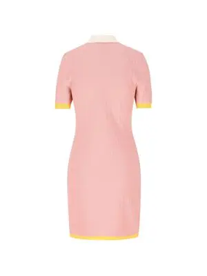 Fendi Cotton And Silk Blend Short Dress - Multicolor