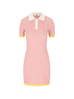 Fendi Cotton And Silk Blend Short Dress - Multicolor